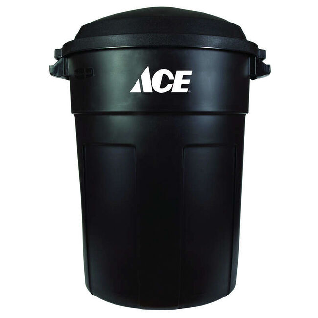 Ace Hardware 32-Gallon Plastic Garbage Can with Lid | The Cheshire Horse