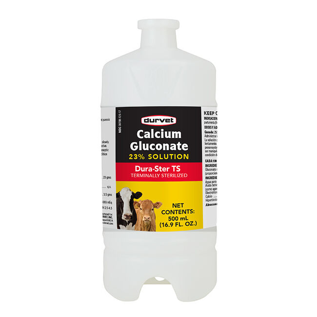 Durvet Calcium Gluconate - Milk Fever Treatment for Cattle - 500 mL ...