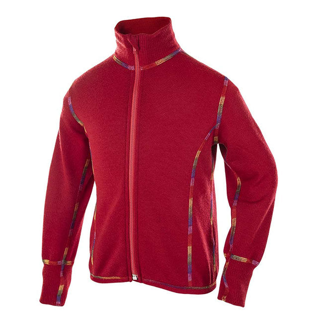 Janus Kids' 100% Merino Wool Rainbow Jacket - Red | The Cheshire Horse