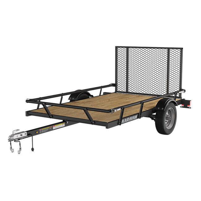 Karavan 5' x 8' Steel Utility Trailer with Slide Rail | The Cheshire Horse