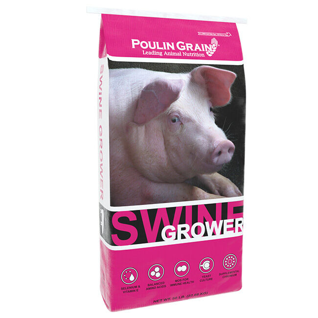 Poulin Grain Swine Grower - Pellets - 50 lb | The Cheshire Horse