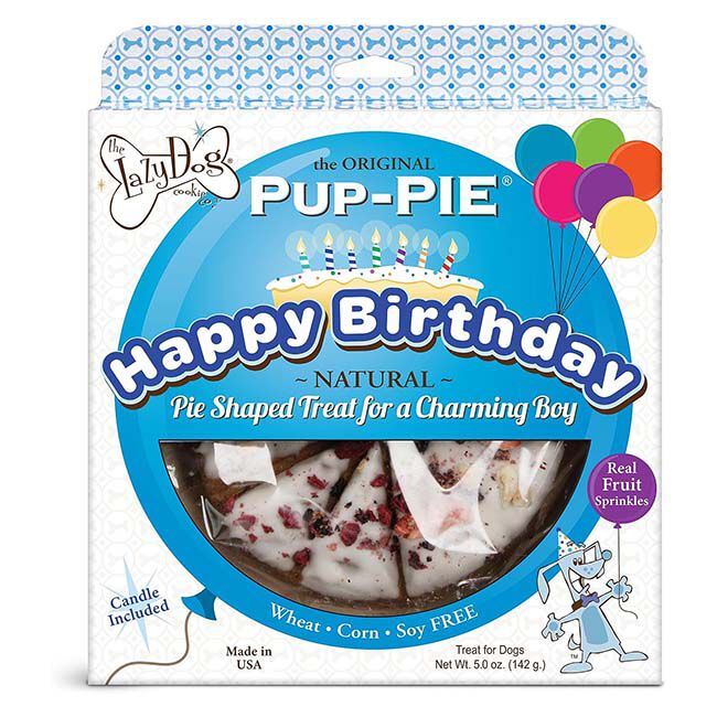 The Lazy Dog Cookie Co. Original Pup-Pie - Happy Birthday - Pie-Shaped ...