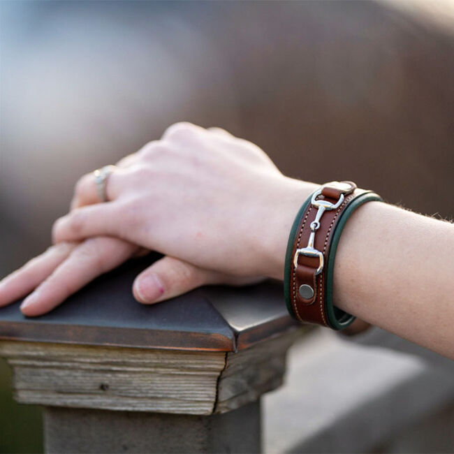 Tory Leather Padded Leather Snaffle Bit Bracelet | The Cheshire Horse