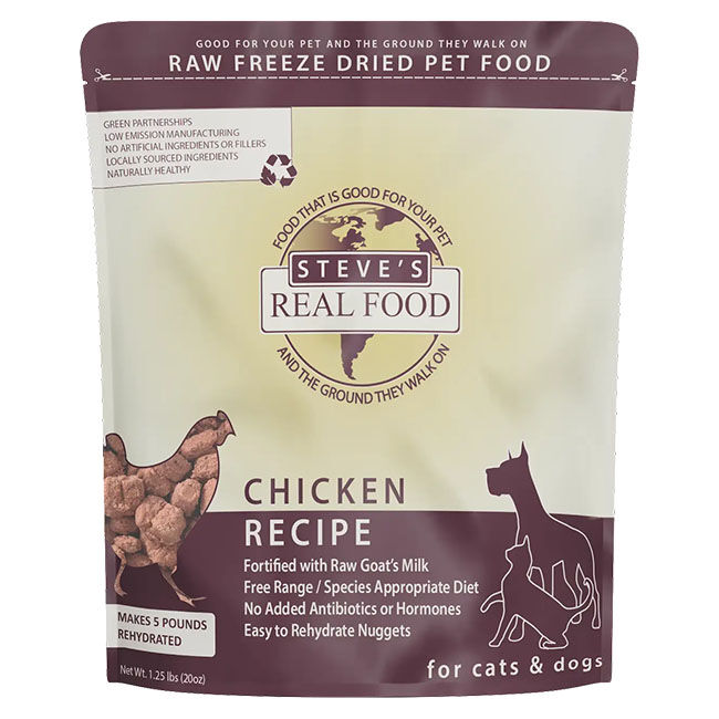 Steve's Real Food Raw Freeze-Dried Dog & Cat Food - Chicken Recipe ...