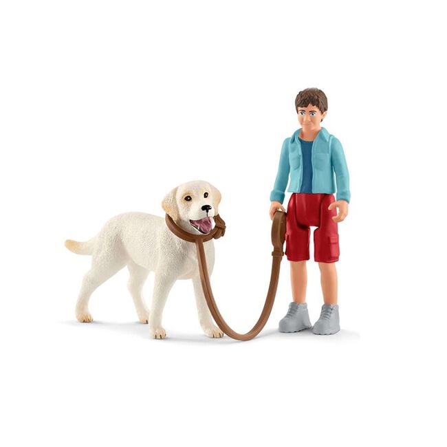 Schleich Walking with Labrador Retriever - Closeout | The Cheshire Horse