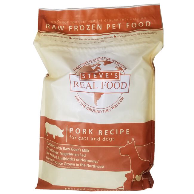 Steve's Real Food Raw Frozen Dog & Cat Food - Pork Nuggets | The ...