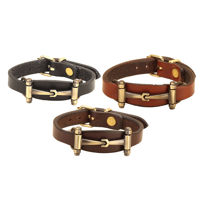 leather snaffle bracelet