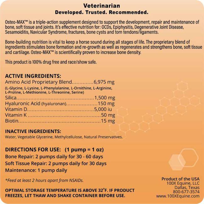 100X Equine Osteo-Max - 1 Gallon | The Cheshire Horse