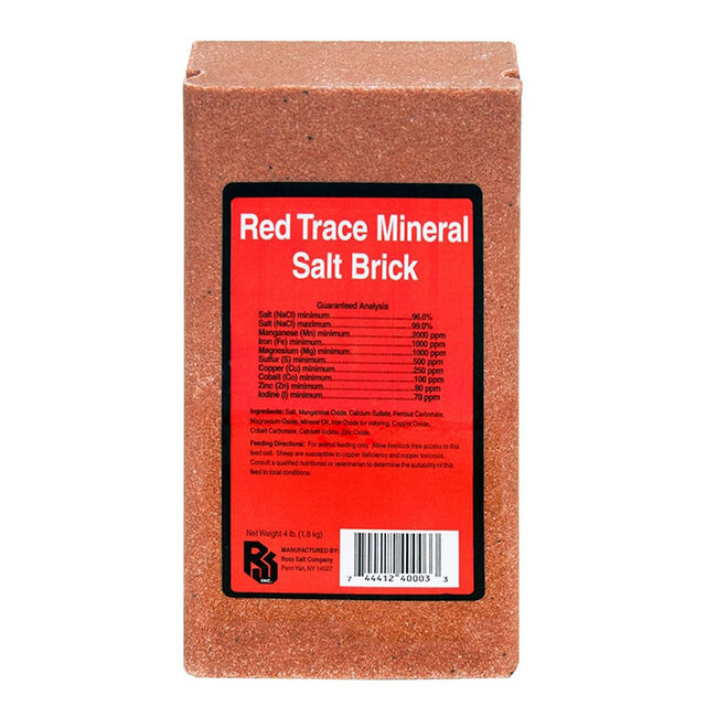 Roto Red Trace Mineral Salt Block - 4 lb | The Cheshire Horse