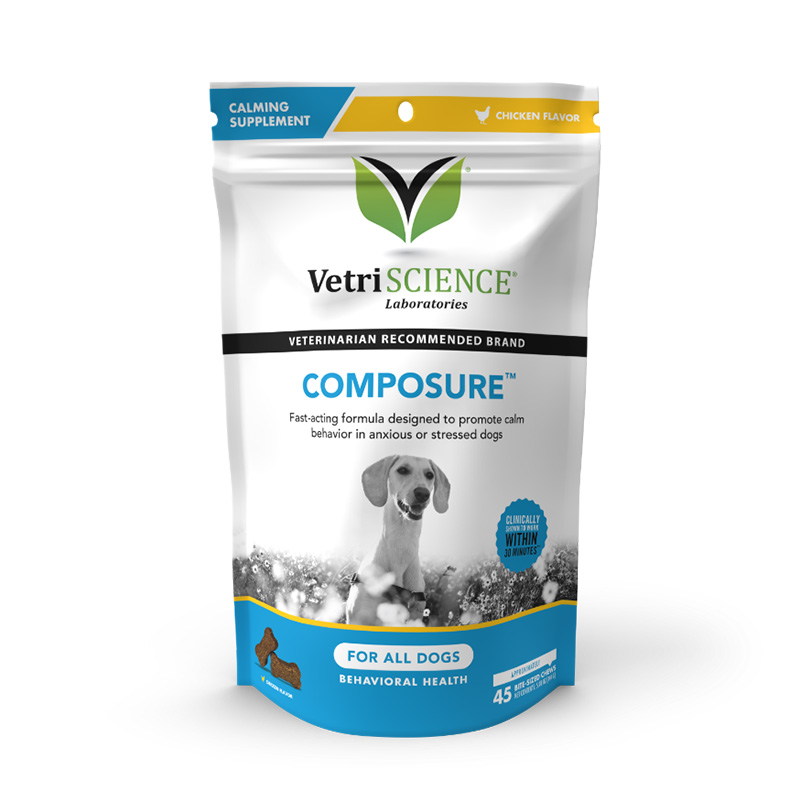 VetriScience Composure Calming Chews for Dogs - Chicken Flavor - 45 ...