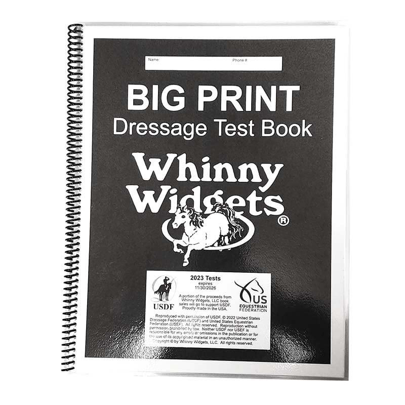 Whinny Widgets 2023 Big Print Dressage Test Book | The Cheshire Horse