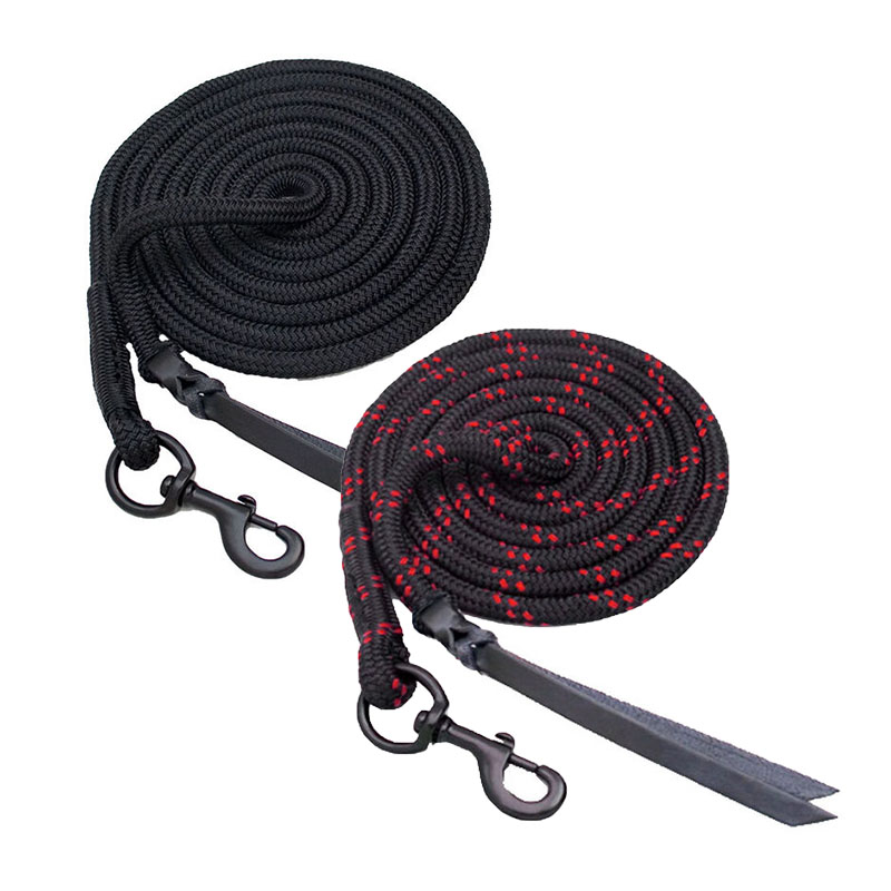 Blocker 12' Lead Rope with Double Leather Popper | The Cheshire Horse