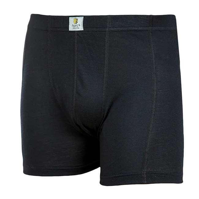 Janus Men's 100% Merino Lightwool Boxer Shorts - Black | The Cheshire Horse