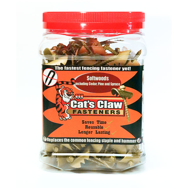 Cat's Claw Fasteners for Softwoods - 170-Count | The Cheshire Horse