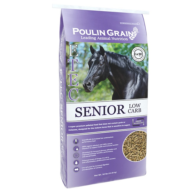 Poulin Grain E-TEC Senior Low Carb - Pellets - 50 lb | The Cheshire Horse