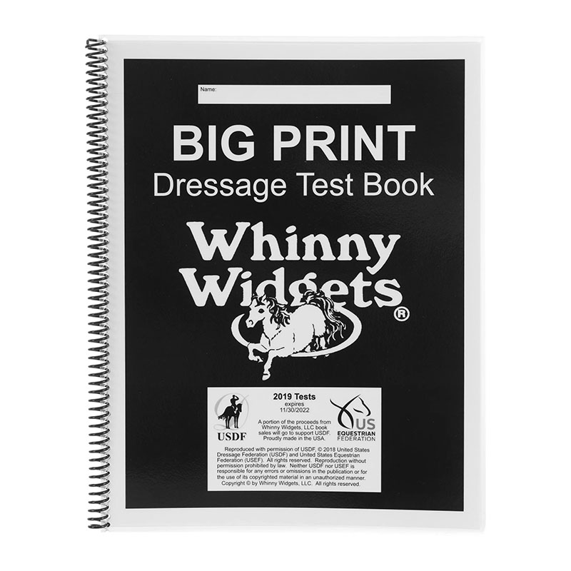 Whinny Widgets 2023 Big Print Dressage Test Book | The Cheshire Horse