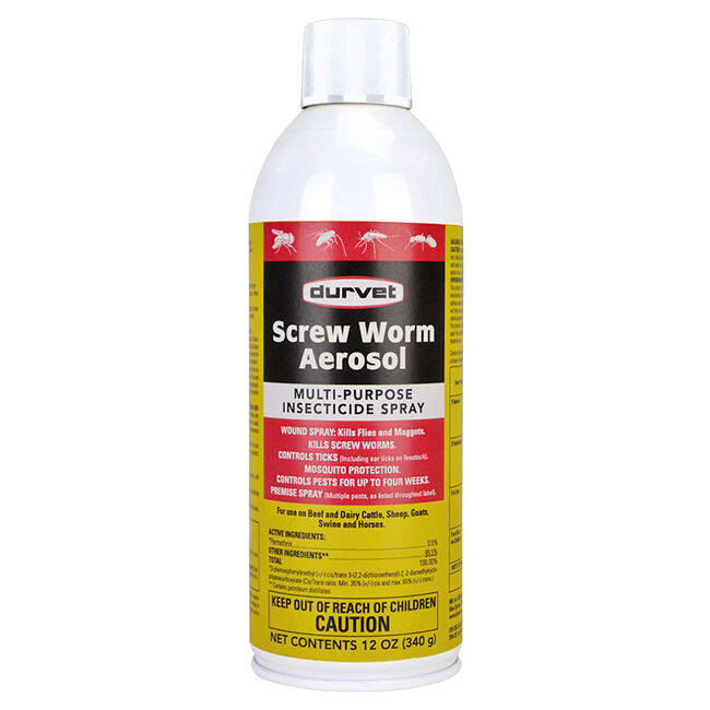 Durvet Screw Worm Aerosol - Multi-Purpose Insecticide Spray - 12 oz ...
