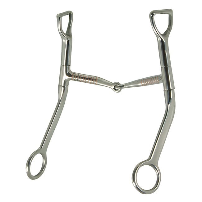 Intrepid Coronet Robart Western Flat Cheek Copper Inlay Snaffle Bit 5 ...
