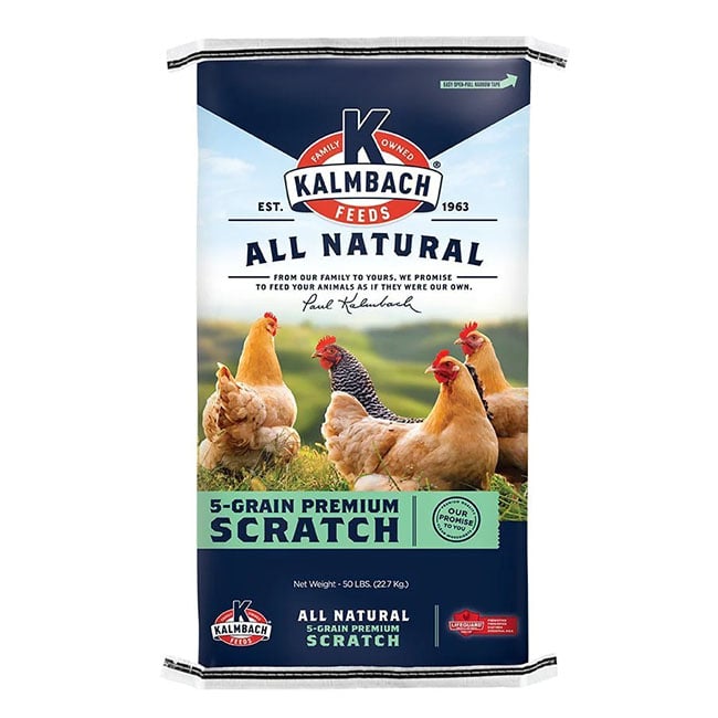 Kalmbach Feeds 5-Grain Premium Scratch - 50 lb | The Cheshire Horse