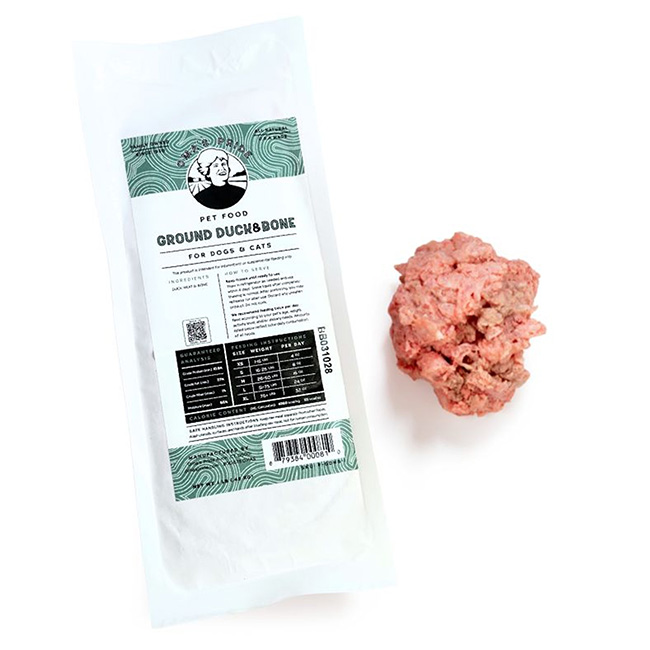 Oma's Pride Frozen Raw Ground Duck Meat & Bone | The Cheshire Horse