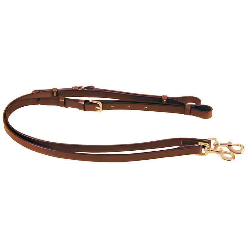 Tory Leather All Leather Side Reins - Havana | The Cheshire Horse