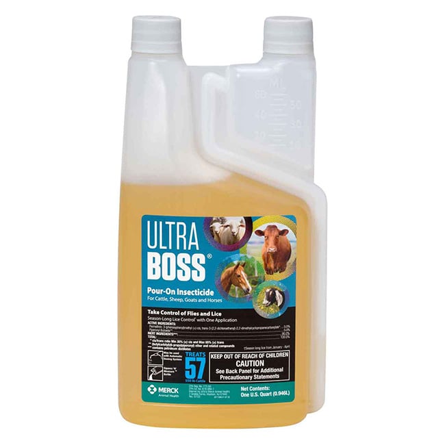 Merck Ultra Boss Pour-On Insecticide - 32 oz | The Cheshire Horse