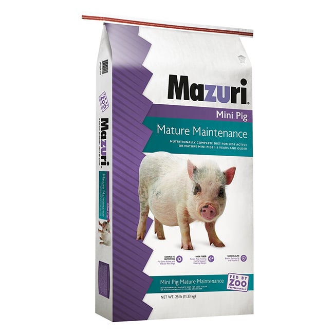 Mazuri Mini Pig Mature Maintenance Diet - 25 lb | The Cheshire Horse
