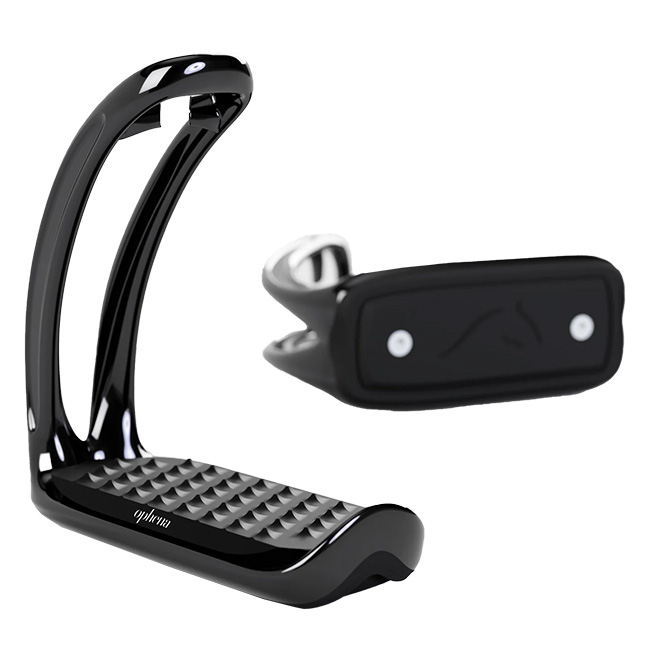 Ophena S Pro Magnetic Safety Stirrups - Onyx Black | The Cheshire Horse