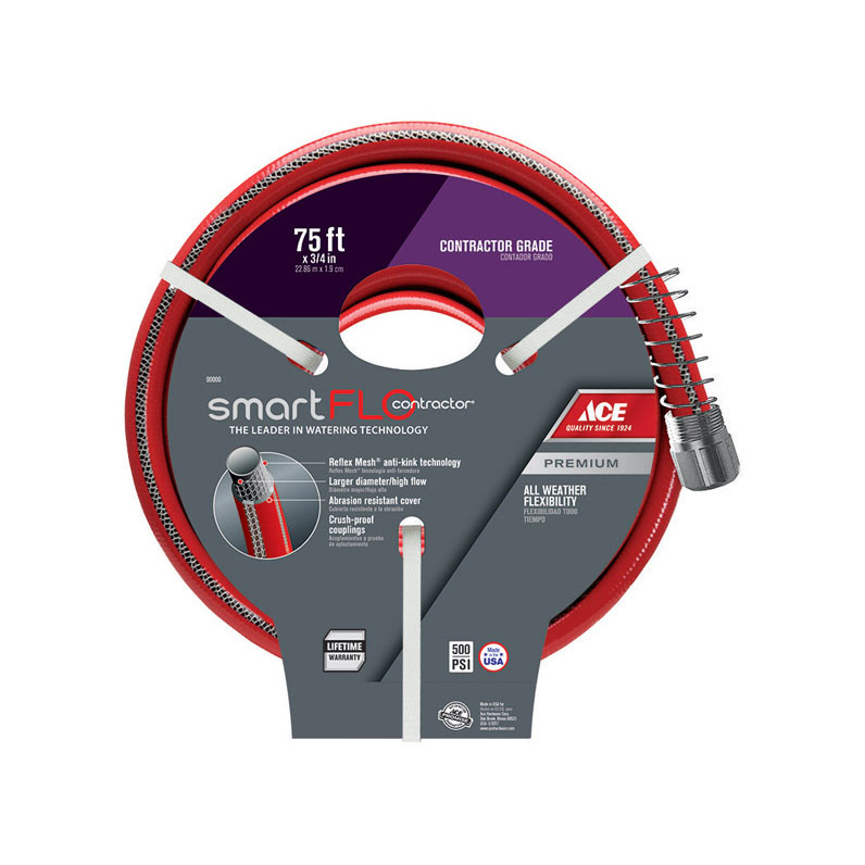 Ace Hardware SmartFLO Garden Hose Contractor 3/4" x 75' | The Cheshire ...