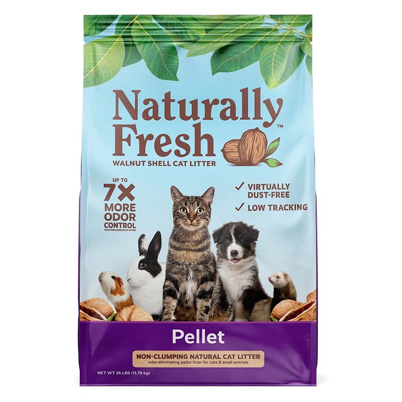 Naturally Fresh Pellet Unscented Non-Clumping Walnut Shell Cat Litter ...