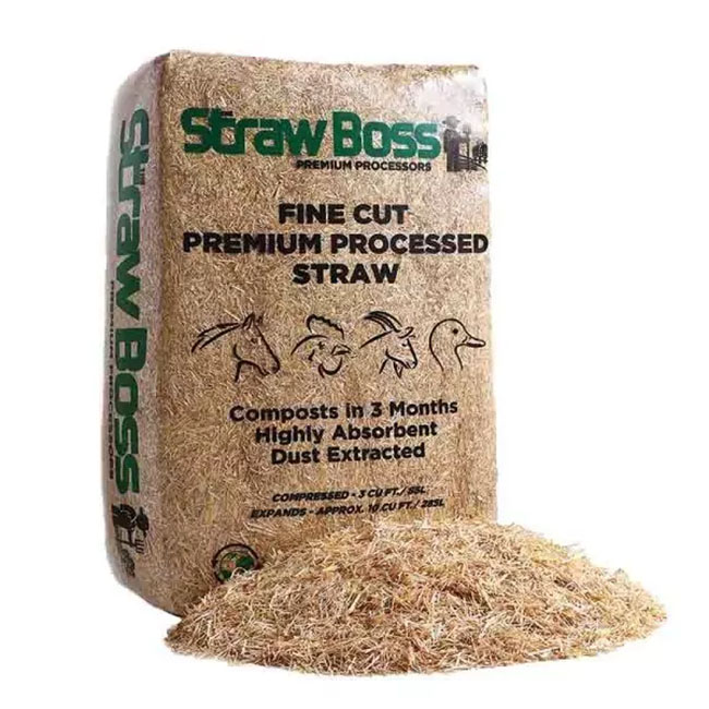 Straw Boss Fine Cut Premium Processed Straw - 26 lb | The Cheshire Horse