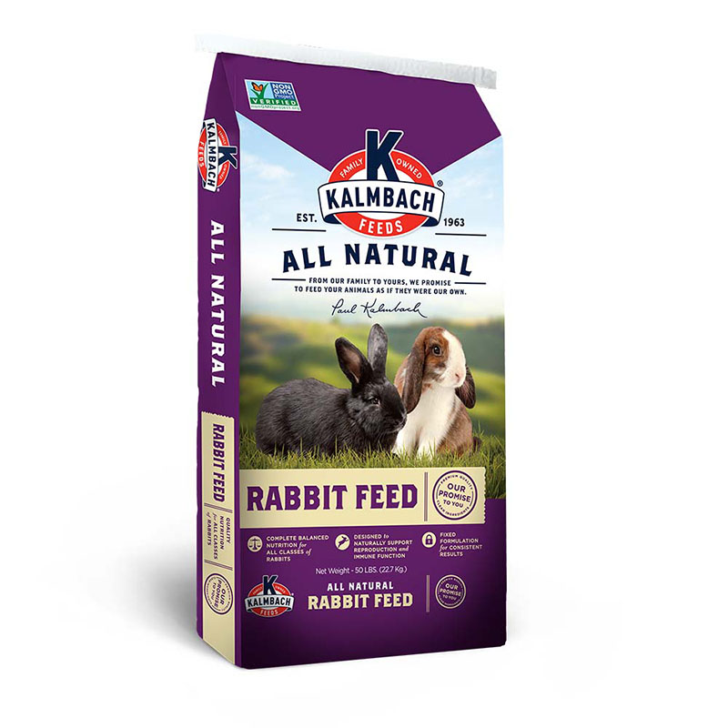 Kalmbach Feeds 16% Non-GMO Rabbit Complete - 50 lb | The Cheshire Horse