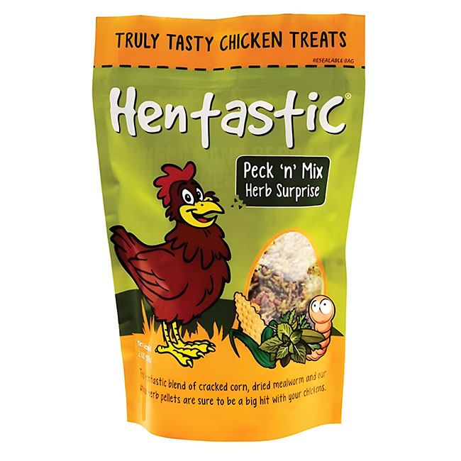 Hentastic Peck 'n' Mix Herb Surprise with Corn, Suet & Mealworm - 2 lb ...